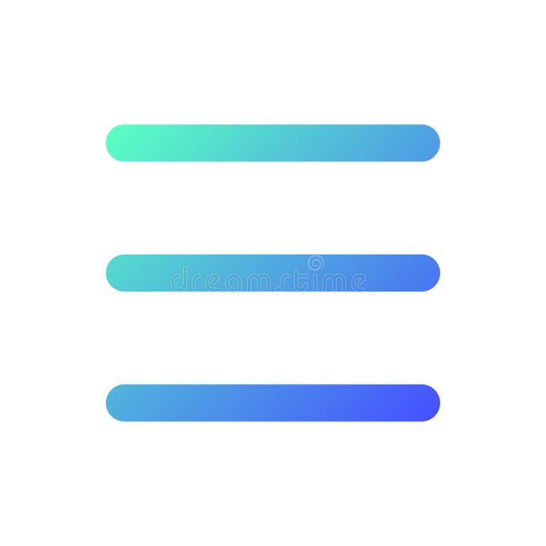 Hamburger Like Menu Pixel Perfect Gradient Linear Ui Icon Stock Illustration - Illustration of ...