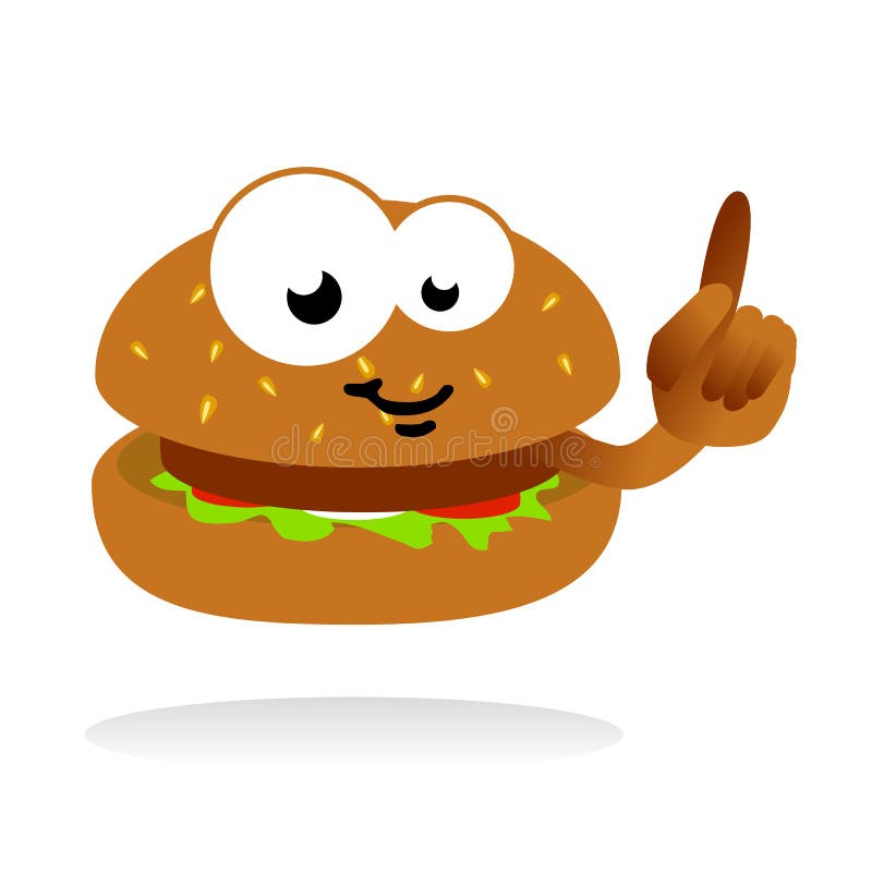 Emoticon Smiley Eating Hamburger Stock Vector - Illustration of ...