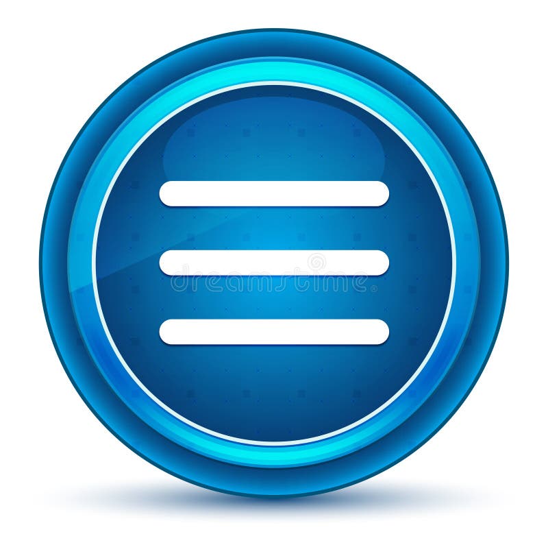 Hamburger Menu Bar Icon Eyeball Blue Round Button Stock Illustration ...
