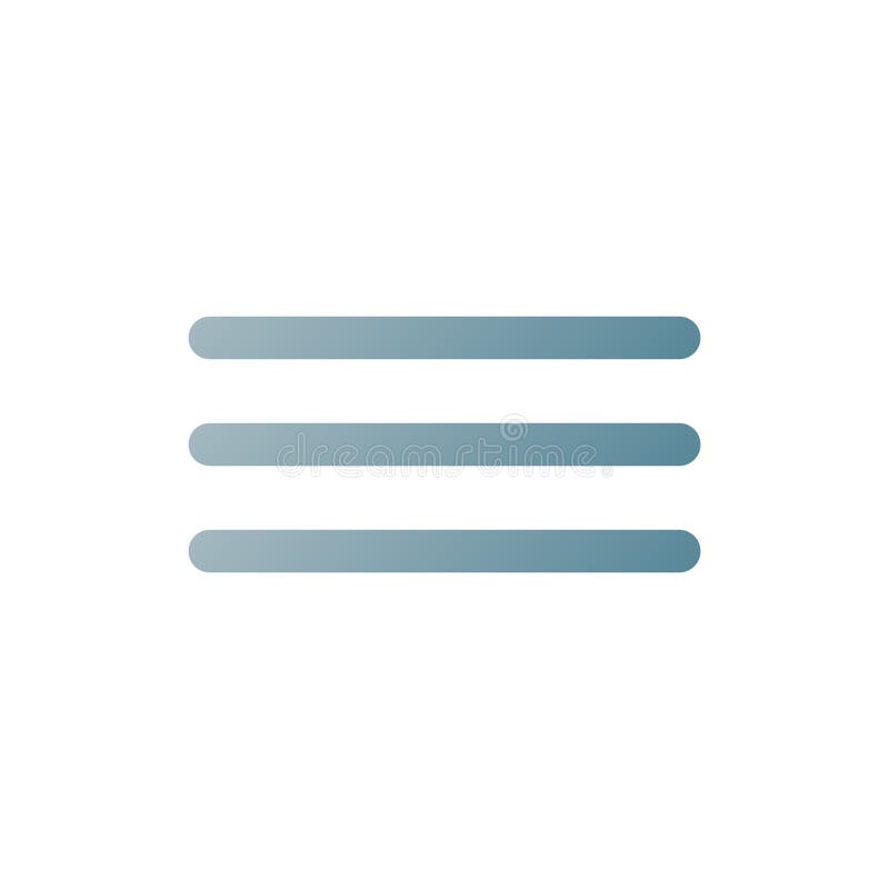 Hamburger Menu Button Pixel Perfect Flat Gradient Two Color Ui Icon Stock Vector Illustration
