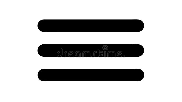 Hamburger Menu Navigation Icon, User Interface Element, Vector Design ...