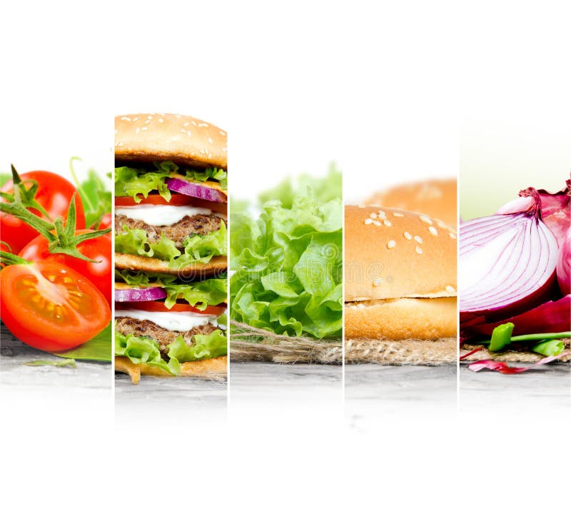 Hamburger Mix Slices stock photo. Image of homemade, french - 66013662