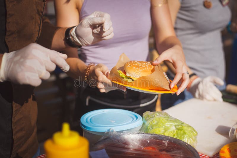 Hamburger Packed in with a Package of Home Stock Image - Image of ...