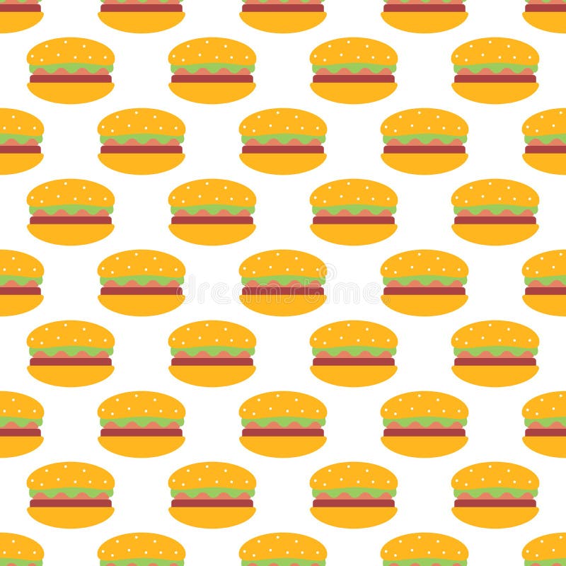 Hamburger pattern seamless stock vector. Illustration of cheese - 78832456