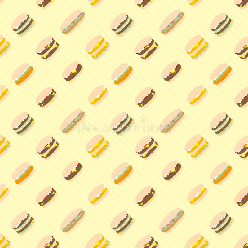 Hamburger pattern stock vector. Illustration of background - 36489178