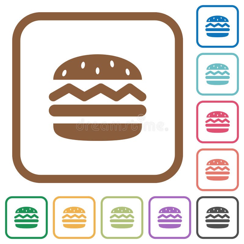 Hamburger, plain, vector stock vector. Illustration of grill - 63260345