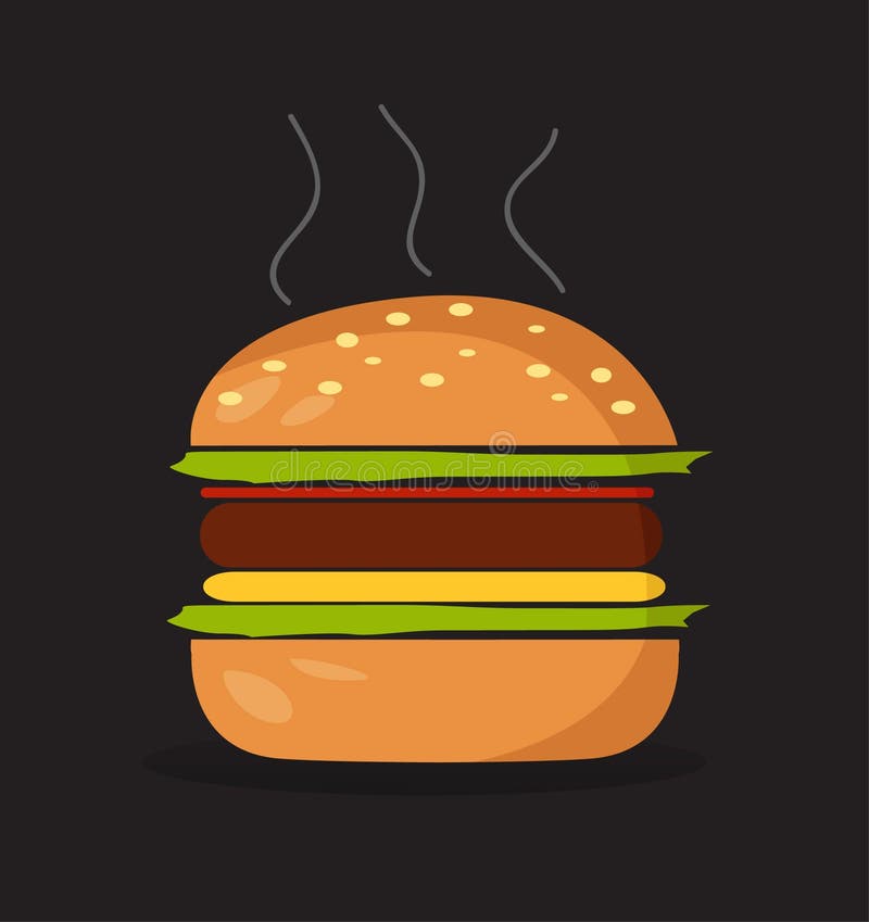 Hamburger symbol stock vector. Illustration of food, sandwich - 56009241