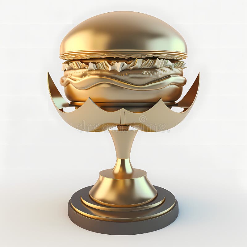 Hamburger Trophy. Generative AI Stock Illustration - Illustration of ...