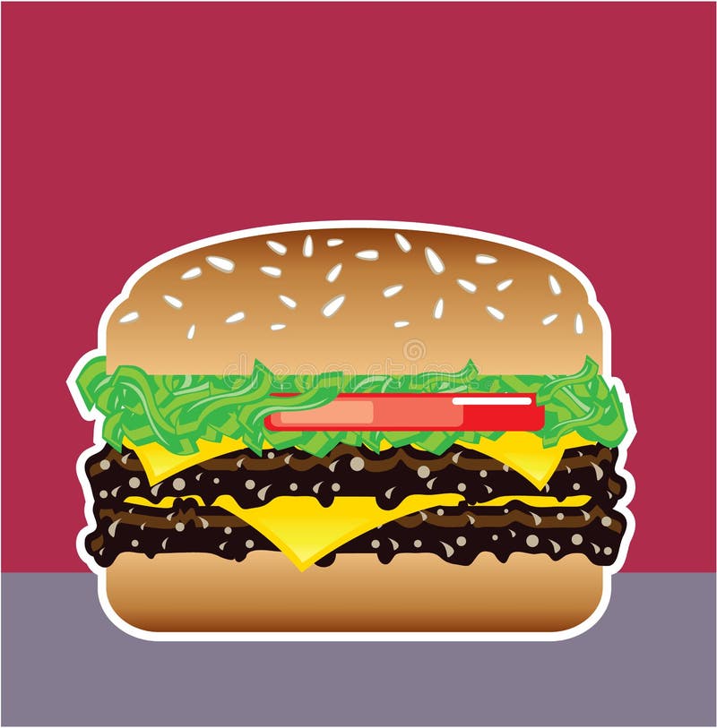 Hamburger Vector Art stock vector. Illustration of seed - 62614272