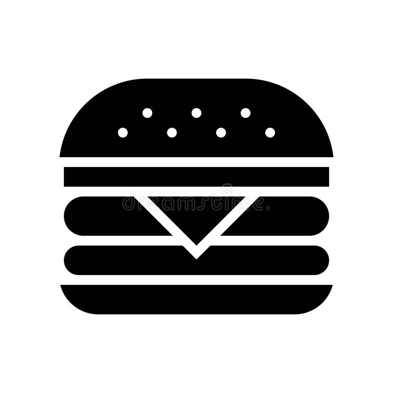 Hamburger Vector, Fast Food Related Solid Design Icon Stock Vector ...