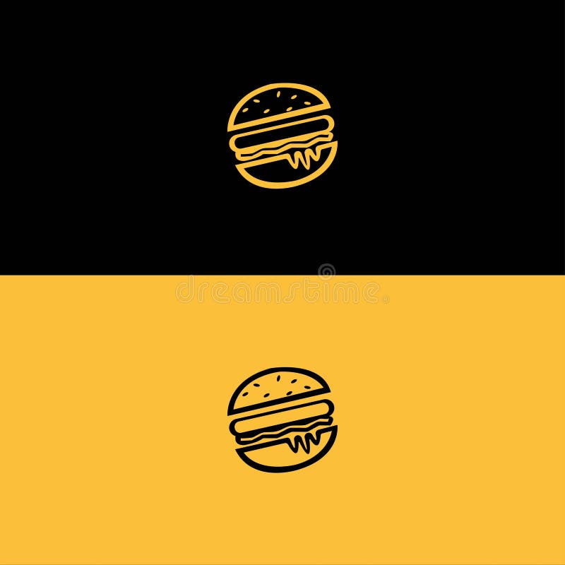 Hamburger Vector Logo Template Stock Vector - Illustration of fast ...