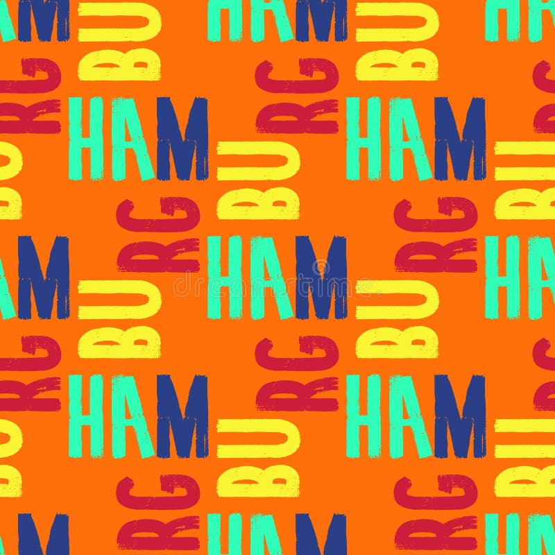 Hamburg seamless pattern stock vector. Illustration of decoration ...