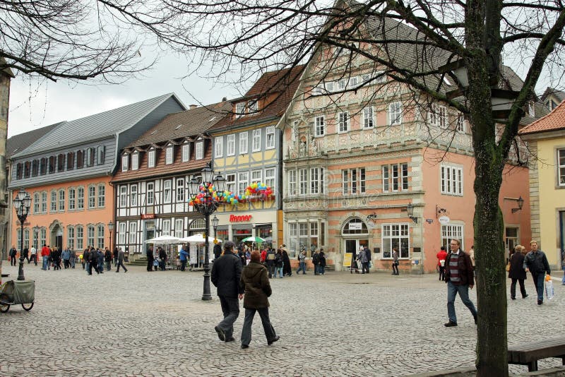 Street Scene Hamelin Germany Editorial Stock Image - Image of door ...
