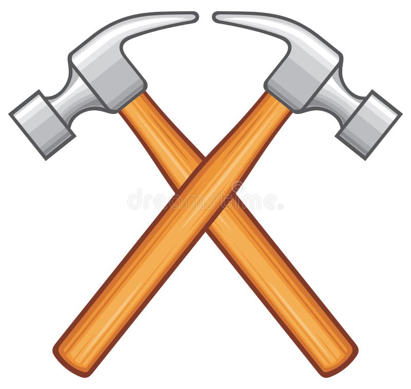 Vectorhamertekenpictogram Geïsoleerd Vector Illustratie - Illustration ...