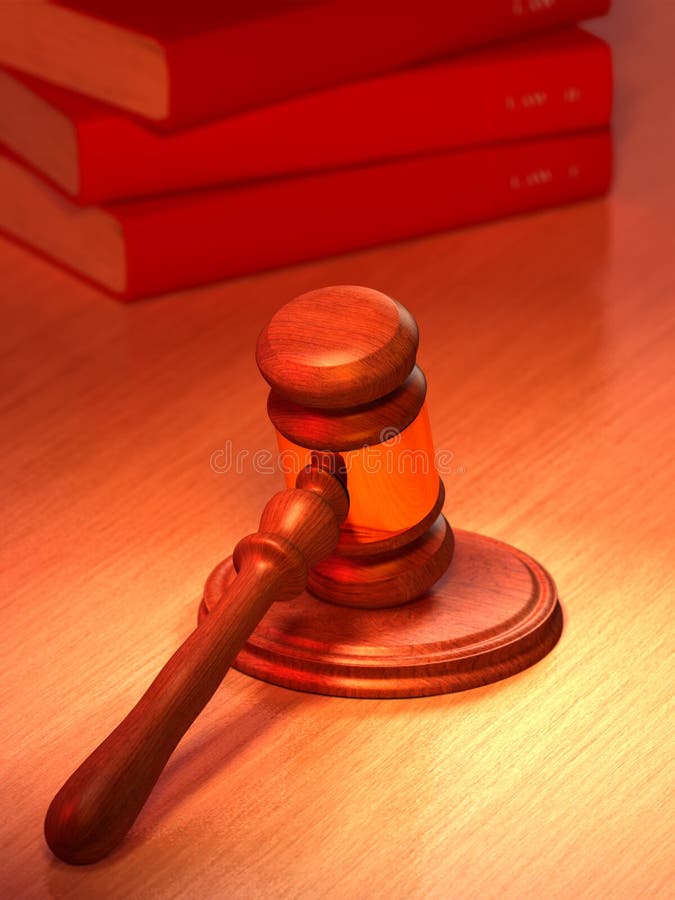 Rechters` S Hamer En Blok Met HOF VAN APPELinschrijving Het 3d ...