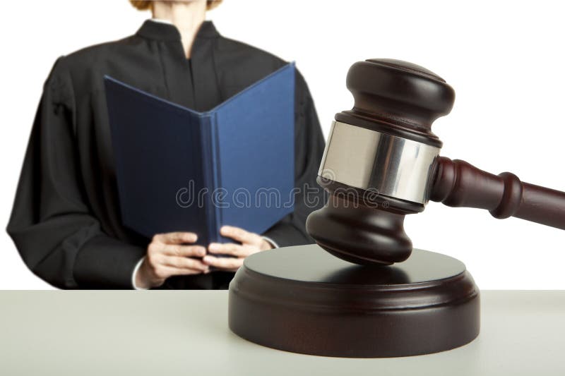 Vrouwelijke rechter stock afbeelding. Image of rechtvaardigheid - 24200813