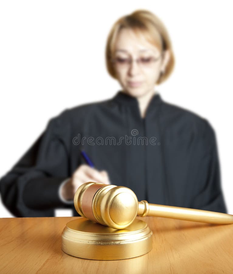 Vrouwelijke rechter stock afbeelding. Image of rechtvaardigheid - 24200813