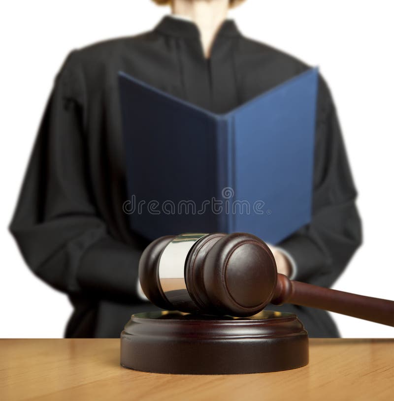 Vrouwelijke rechter stock afbeelding. Image of rechtvaardigheid - 24200813