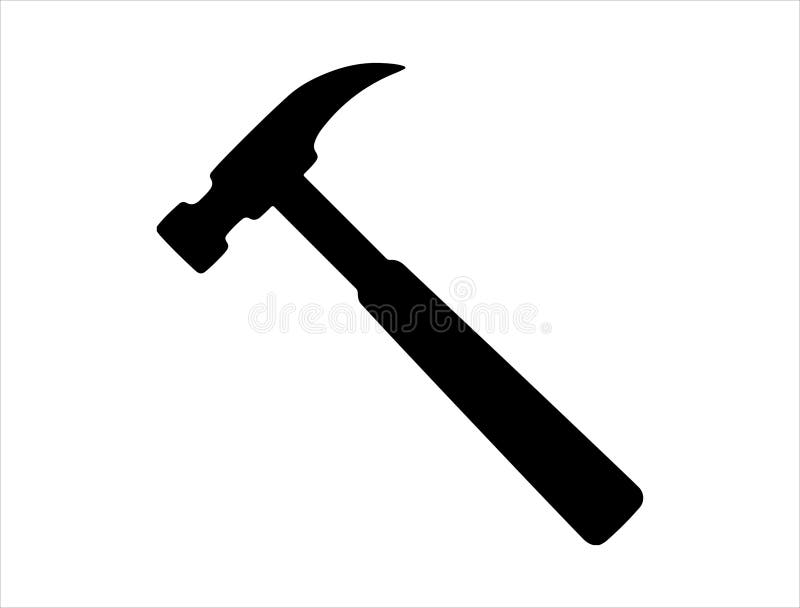 Hamer Silhouette on White Background Stock Vector - Illustration of ...