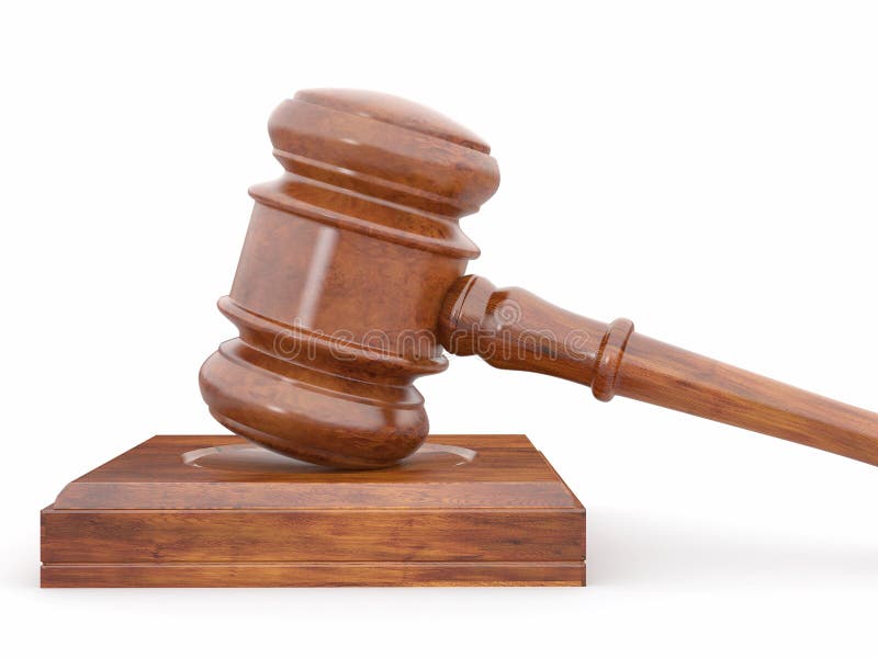 Hamer Van De Rechter Op Wit Isolaed Achtergrond Stock Illustratie ...