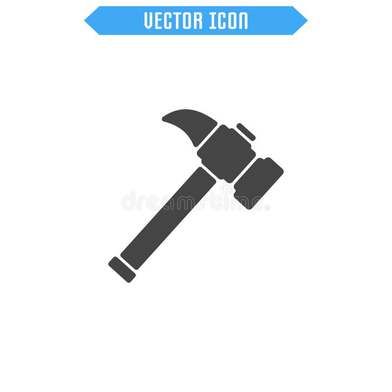 Hamer Vector Vlak Pictogram Vectortekensymbool Vector Illustratie ...