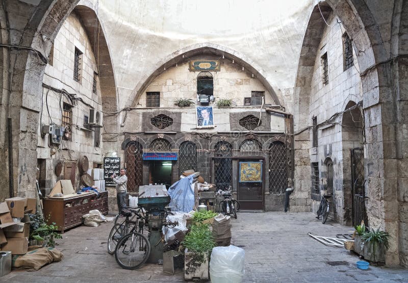 Hamidiye Bazaar Market Souk Landmark in Damascus Syria Editorial Image ...
