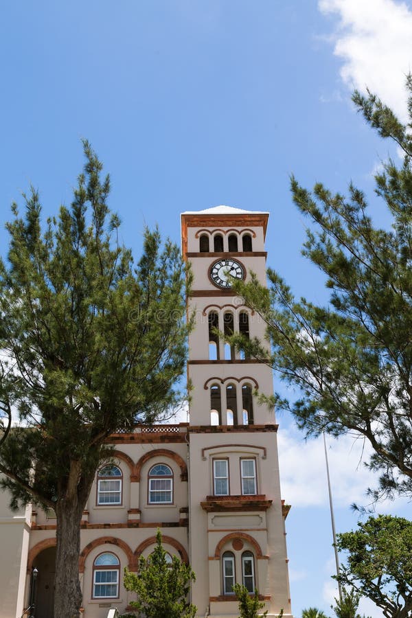Hamilton Bermuda Sessions Building Stock Photo - Image of government ...