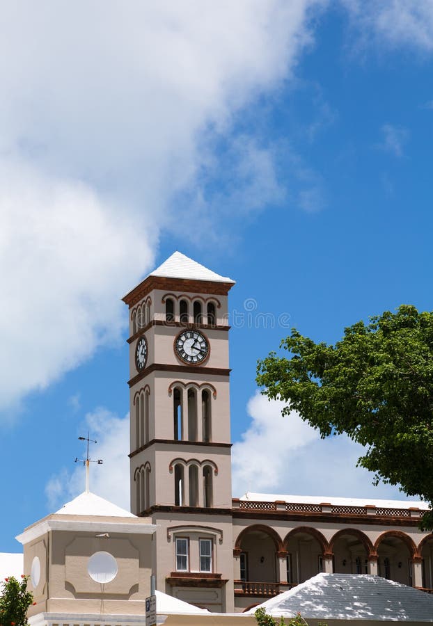 Hamilton Bermuda Sessions Building Stock Image - Image of parliament ...