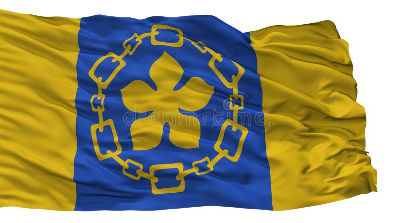 Hamilton City Flag, Canada, Isolated on White Background Stock ...