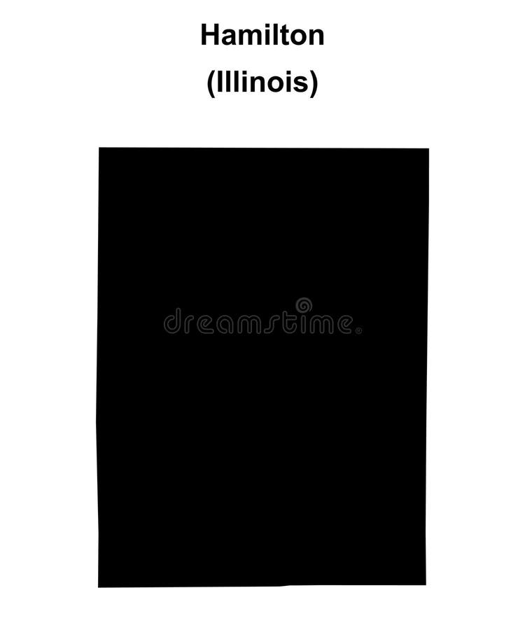 Hamilton outline map stock vector. Illustration of counties - 360779806