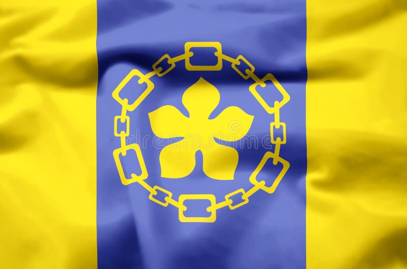 Hamilton Realistic Flag Illustration. Stock Illustration - Illustration ...