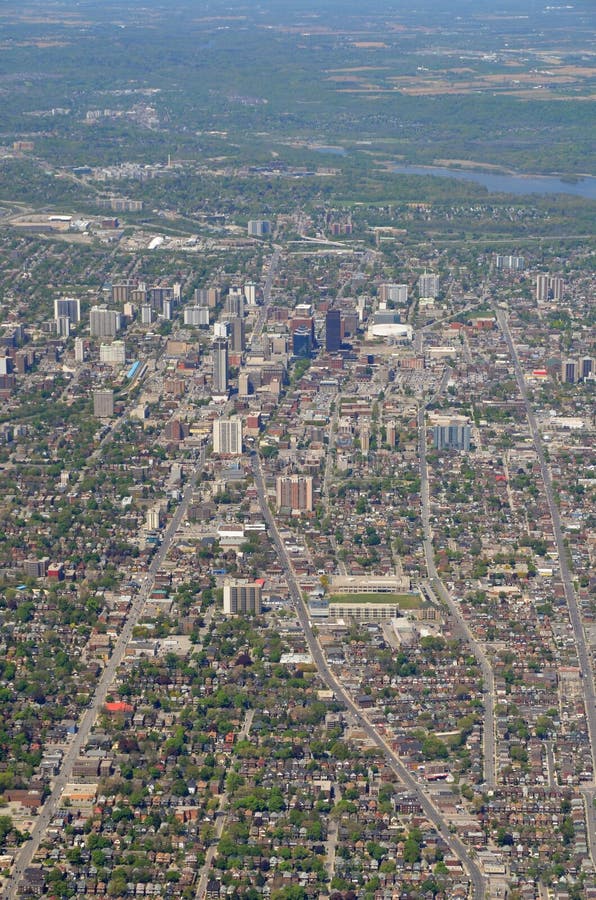 Skyway Bridge, Hamilton Burlington Aerial Stock Photo - Image of aerial ...