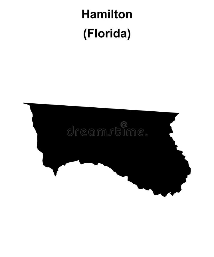 Hamilton outline map stock vector. Illustration of border - 357889071