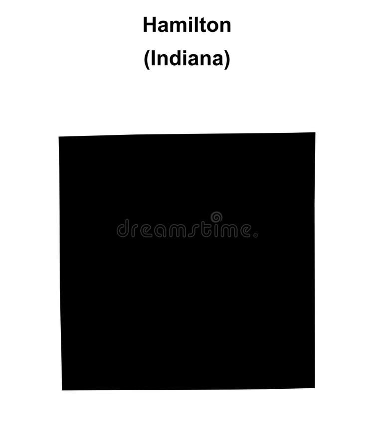 Hamilton outline map stock vector. Illustration of contour - 361546428