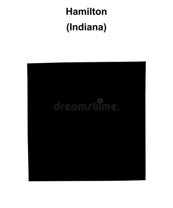 Hamilton outline map stock vector. Illustration of contour - 361546428