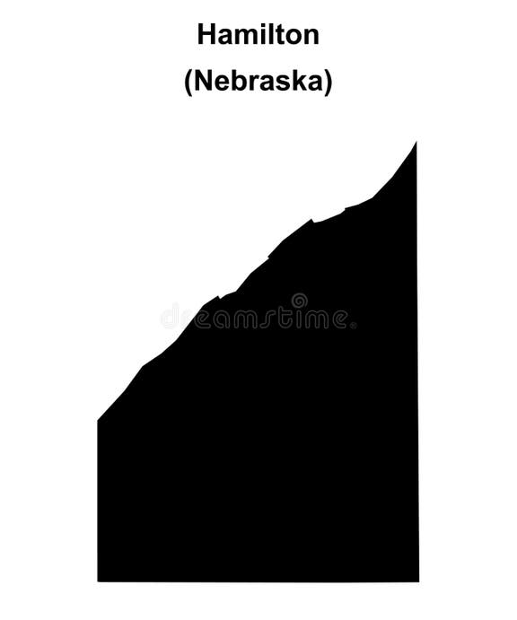 Hamilton outline map stock vector. Illustration of detailed - 361725761