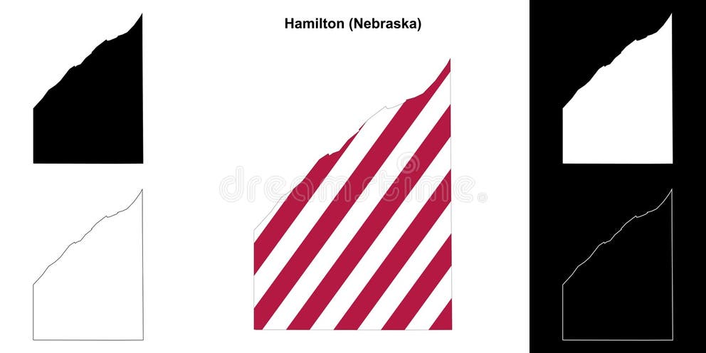 Hamilton outline map stock vector. Illustration of nebraska - 324018063