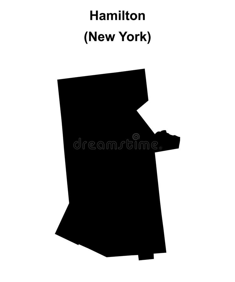 Hamilton outline map stock vector. Illustration of icon - 361728139