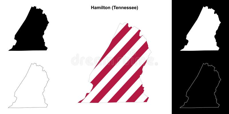Hamilton outline map stock illustration. Illustration of vector - 324137008