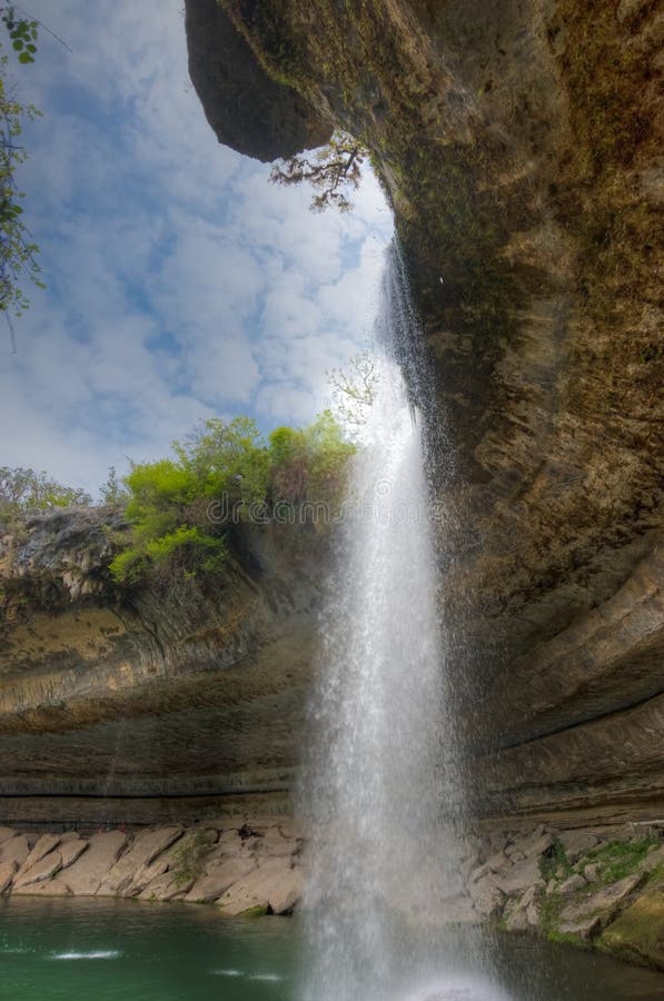 Waterfall at Hamilton Pool Preserve Near Austin Texas Stock Image ...