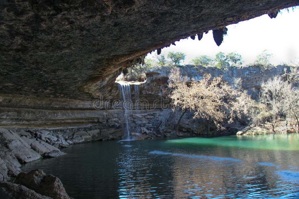 Hamilton Pool, Texas Hill Country Imagen de archivo - Imagen de piscina ...