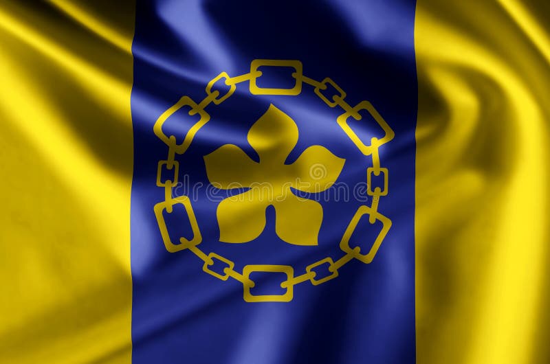 Hamilton Realistic Flag Illustration. Stock Illustration - Illustration ...