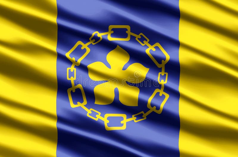 Hamilton Realistic Flag Illustration. Stock Illustration - Illustration ...