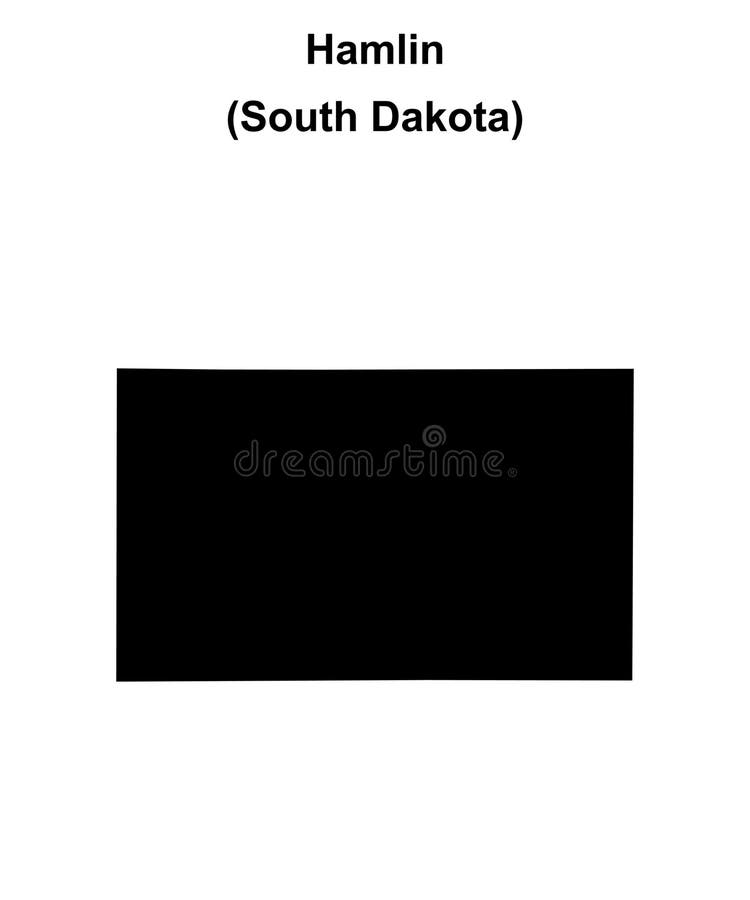 Hamlin outline map stock vector. Illustration of dakota - 361758862