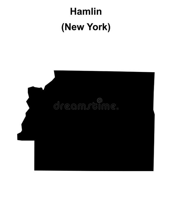 Hamlin outline map stock vector. Illustration of york - 387617745