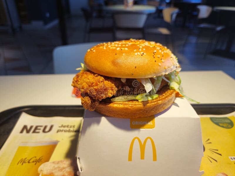 McDonald s McCrispy spicy editorial image. Image of meal - 345763850