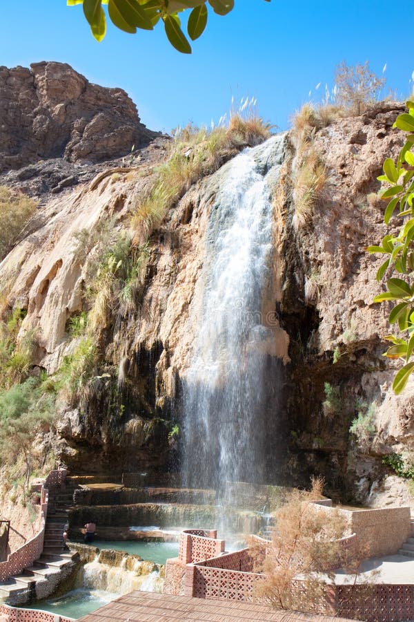 Hammamat Ma in Hot Springs in Jordan Stock Image - Image of green ...