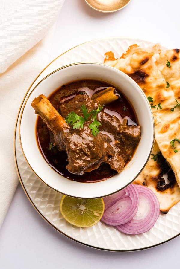 Hammelfleisch Masala Oder Masala Gosht Oder Indisches Lamm Rogan Josh ...