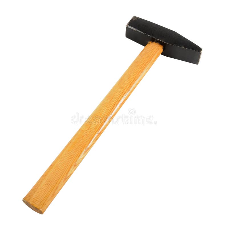 Hammer stockfoto. Bild von hammer, eisen, getrennt, hand - 10486516