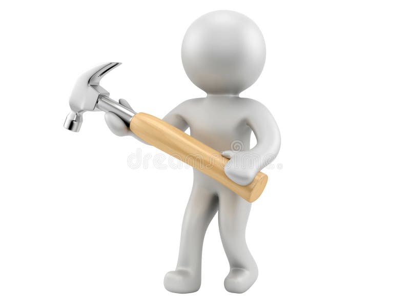 Hammer stock illustration. Illustration of abstract, hammer - 24489091